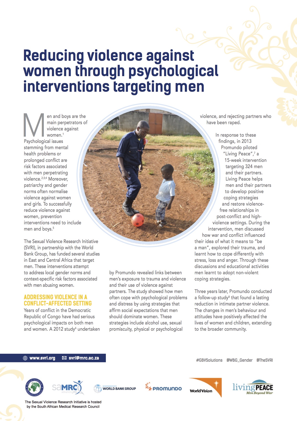 Reducing violence against women through psychological interventions ...