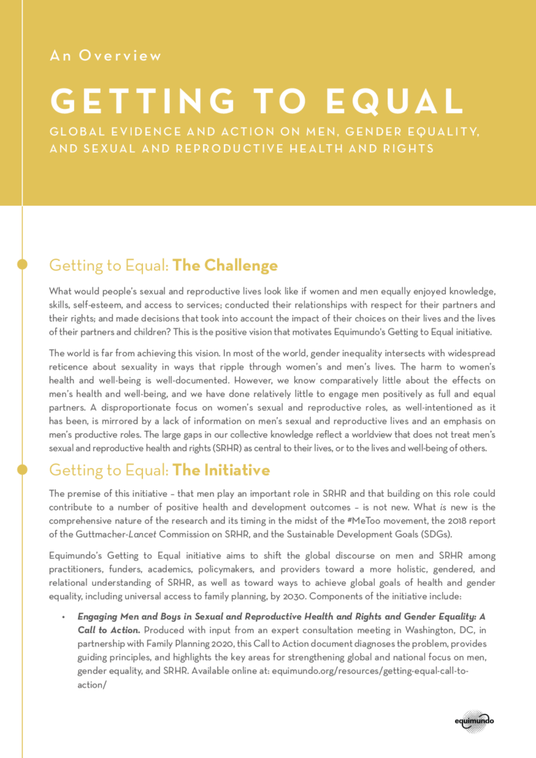 Getting to Equal: An Overview | Equimundo
