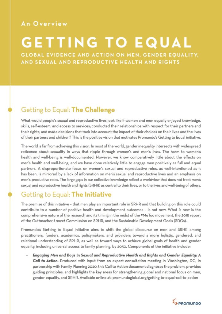 Getting to Equal: An Overview | Equimundo