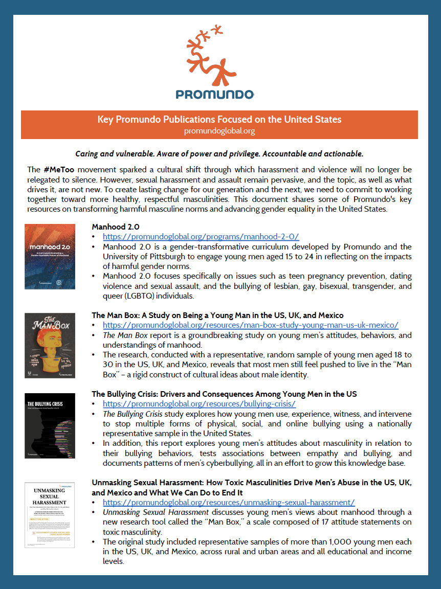 Key Equimundo Publications Focused on the United States | Equimundo